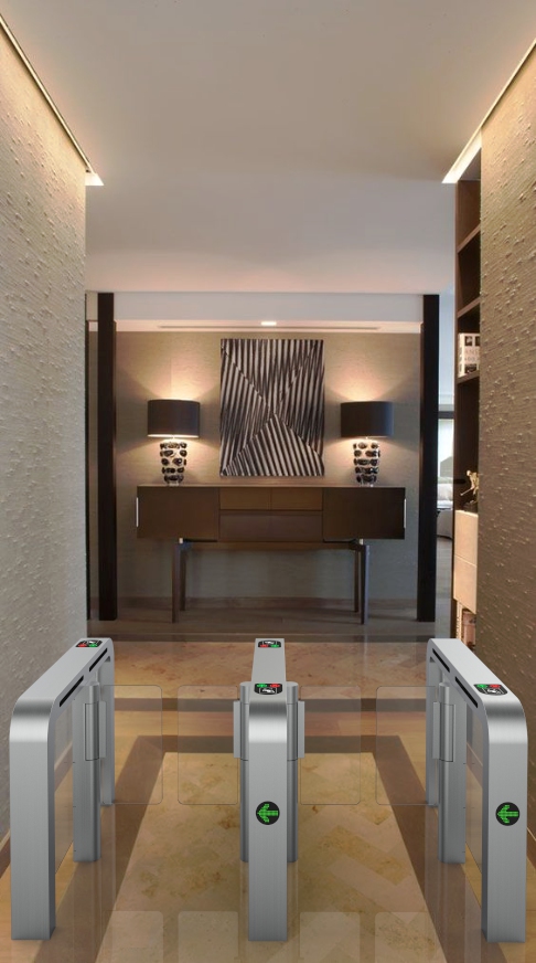 Speed Automatic Turnstile Gate With Card Reader SUS304 RFID Entry System