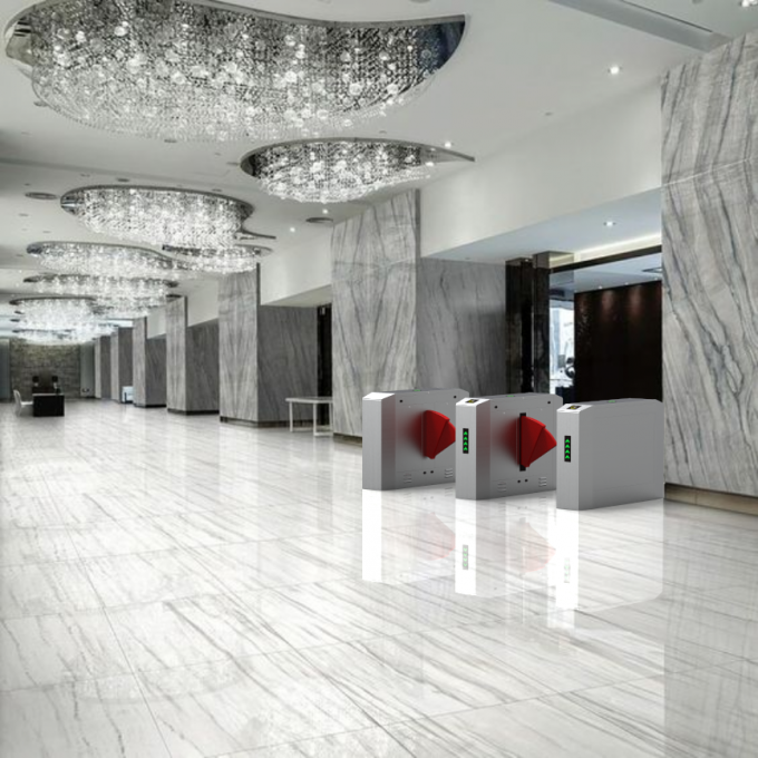 Access Control Electronic Turnstile Gates With Stainless Steel Flap Barrier