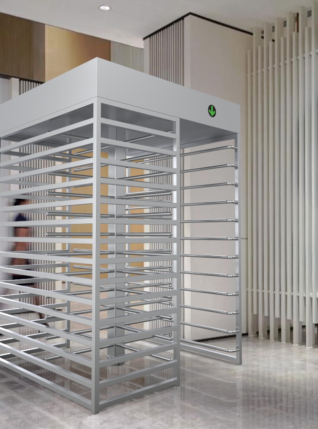 Energy Efficient One Way Turnstile Gate , 70W Full Height Security ...