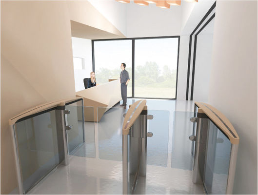 40kg Capacity Office Security Gates Card Reader Swing Barrier Turnstile