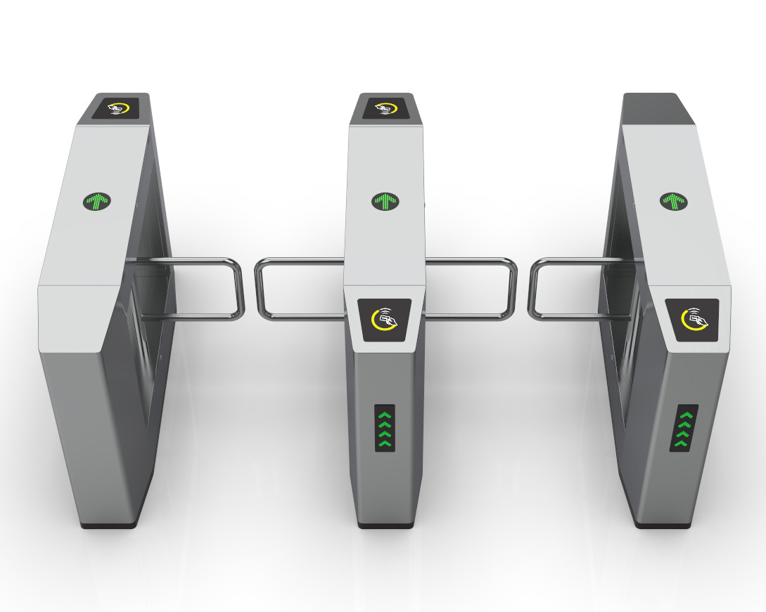 Silver Turnstile Swing Gate Arm Barrier Access Control Security Indoor ...