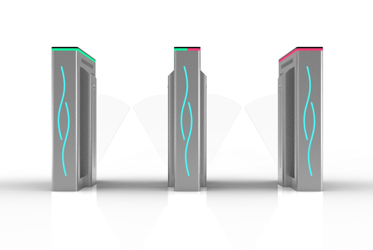 Automatic RFID Flap Turnstile Gate With TCP/IP Communication Interface ...