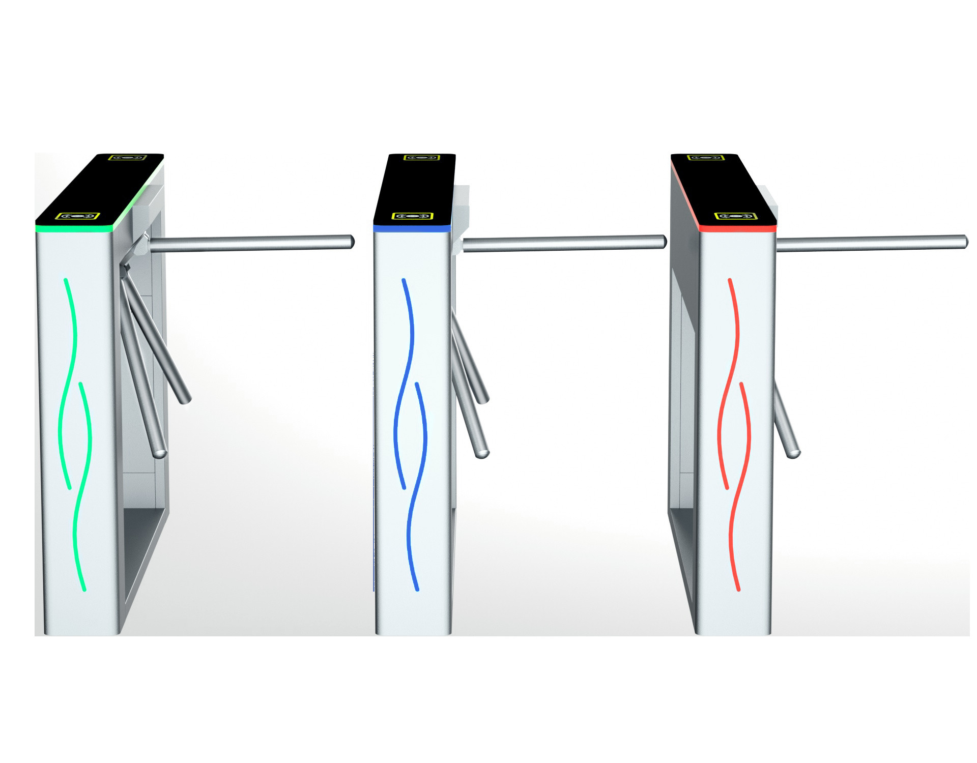 Stainless Steel 304 Electronic Tripod Turnstile Gates With Button/IC ...